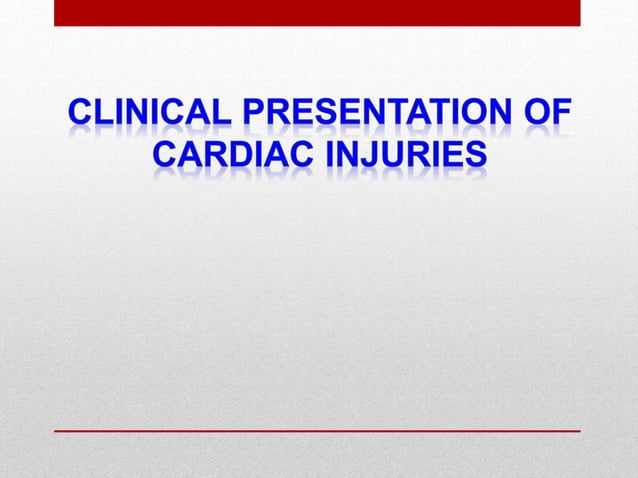 Cardiac trauma management | PPTX | Death, Injury, or Military Conflict | Sensitive Topics