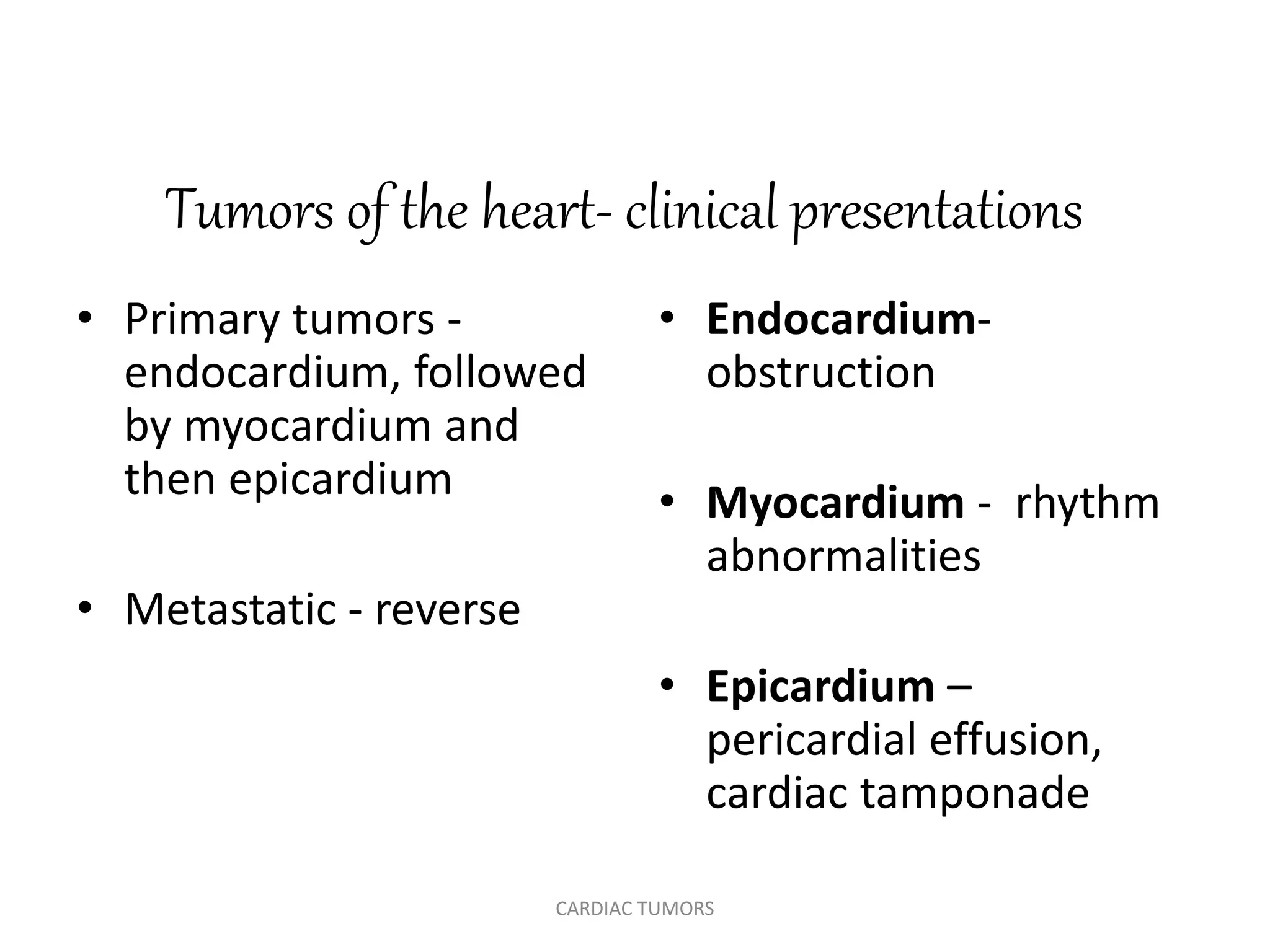 Cardiac tumors | PPTX