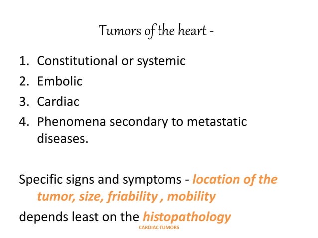Cardiac tumors | PPTX | Heart and Cardiovascular Diseases | Diseases ...