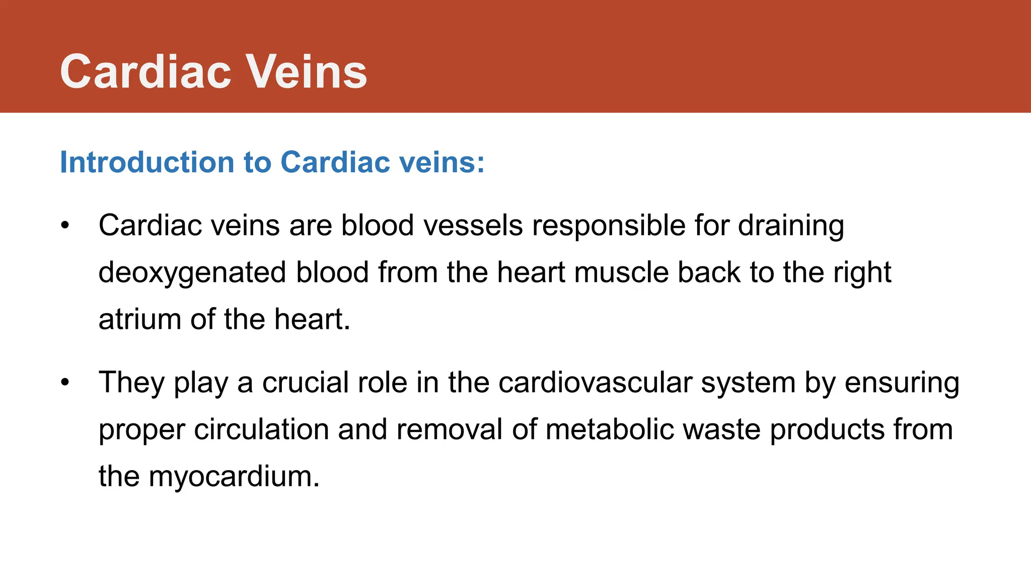 Cardiac Veins ,types briefly explanation | PPT Cardiac Veins ,types briefly explanation | PPT