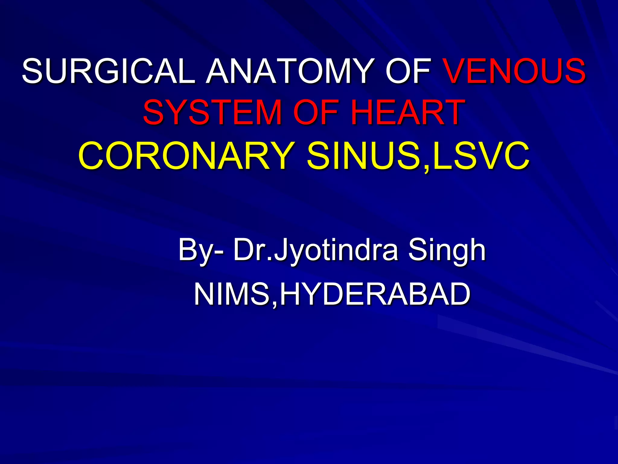 Cardiac venous system | PPTX