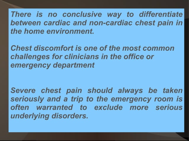 Cardiac Versus Non Cardiac | PPT