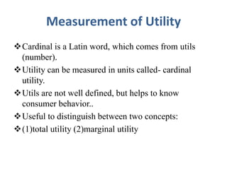 Cardinal utility | PPTX