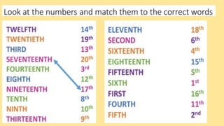 CARDINAL - ORDINAL NUMBERS.ppt