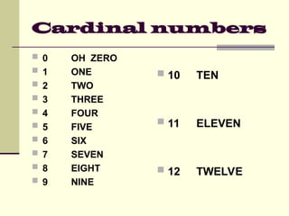 CARDINALS AND ORDINALS .FOR EDUCATIONppt | PPT