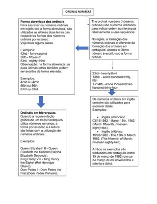 Cardinal and ordinal number | PDF