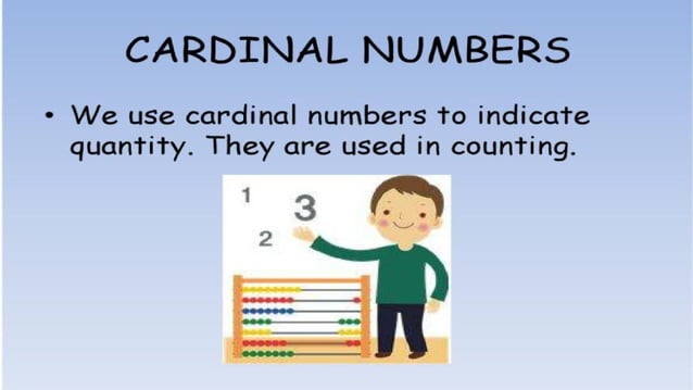 Cardinal and ordinal numbers topic for high school | PPTX