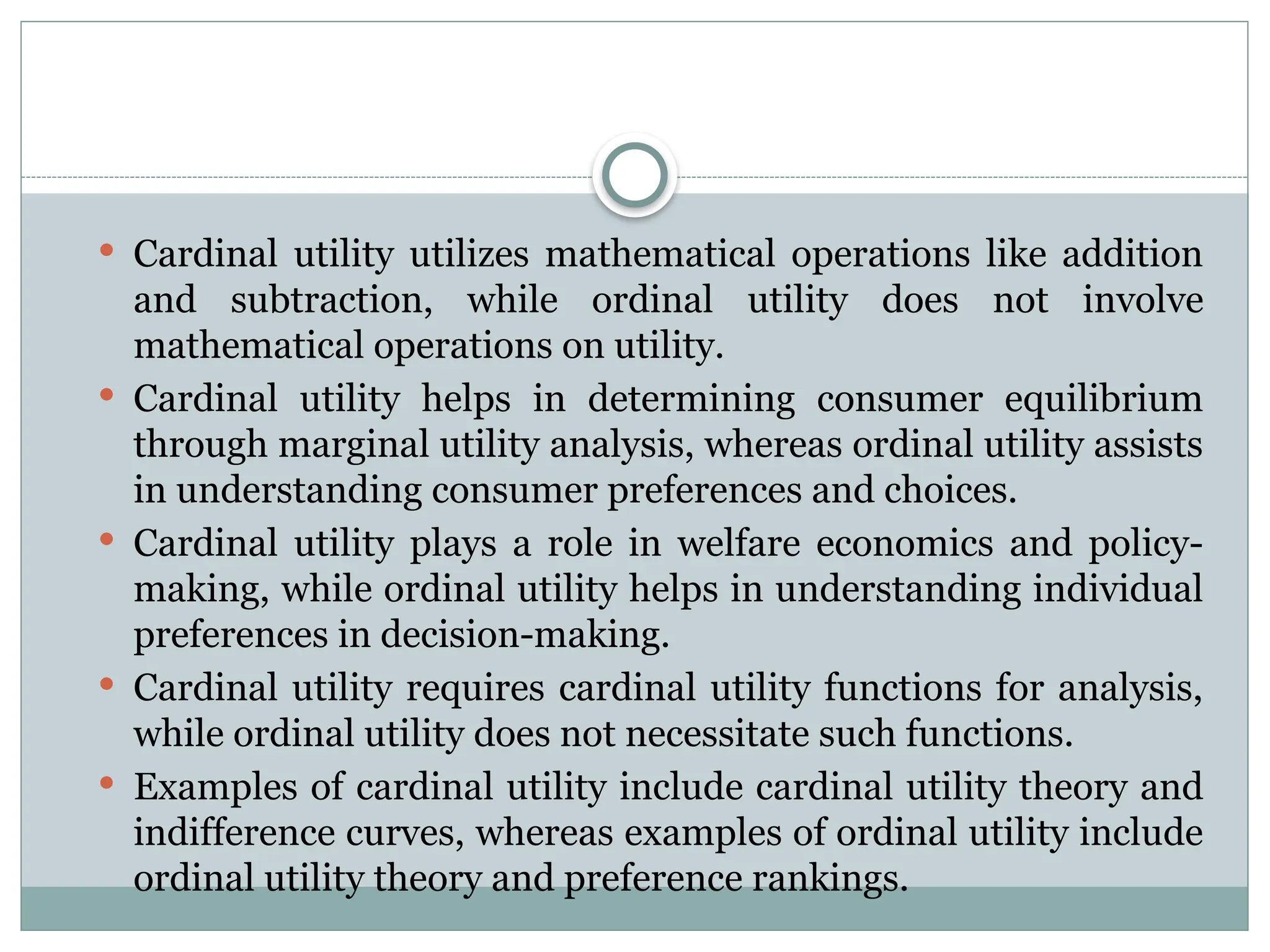 Cardinal and Ordinal Utility Power Point Presentation | PPTX