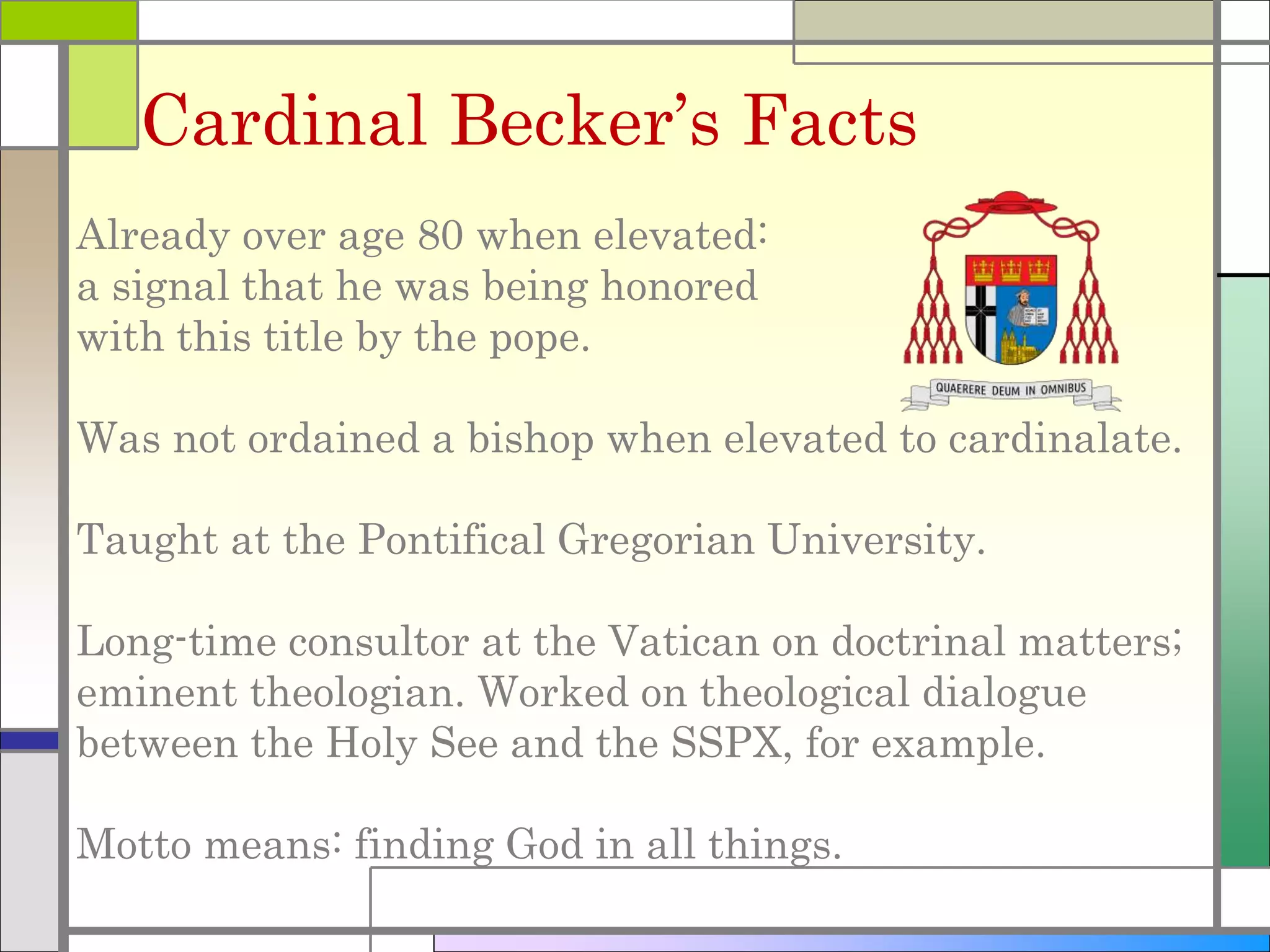 Cardinal Becker | PPT