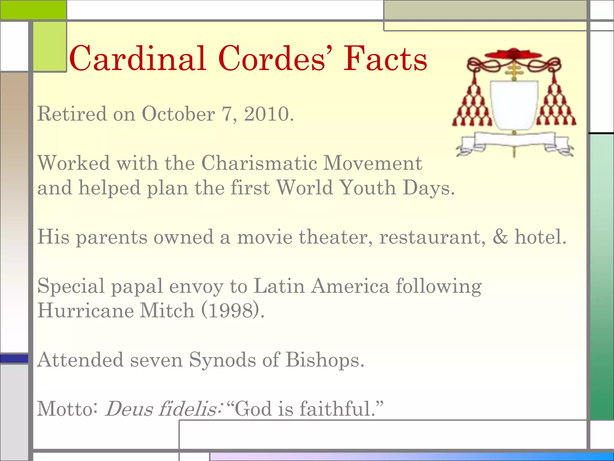 Cardinal Cordes | PPTX
