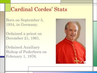 Cardinal Cordes | PPTX