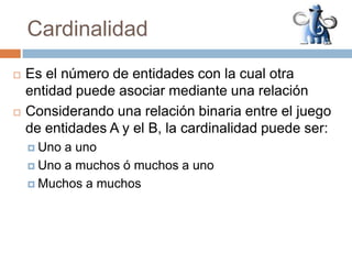 Cardinalidad | PPTX