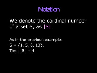 Cardinality | PPT