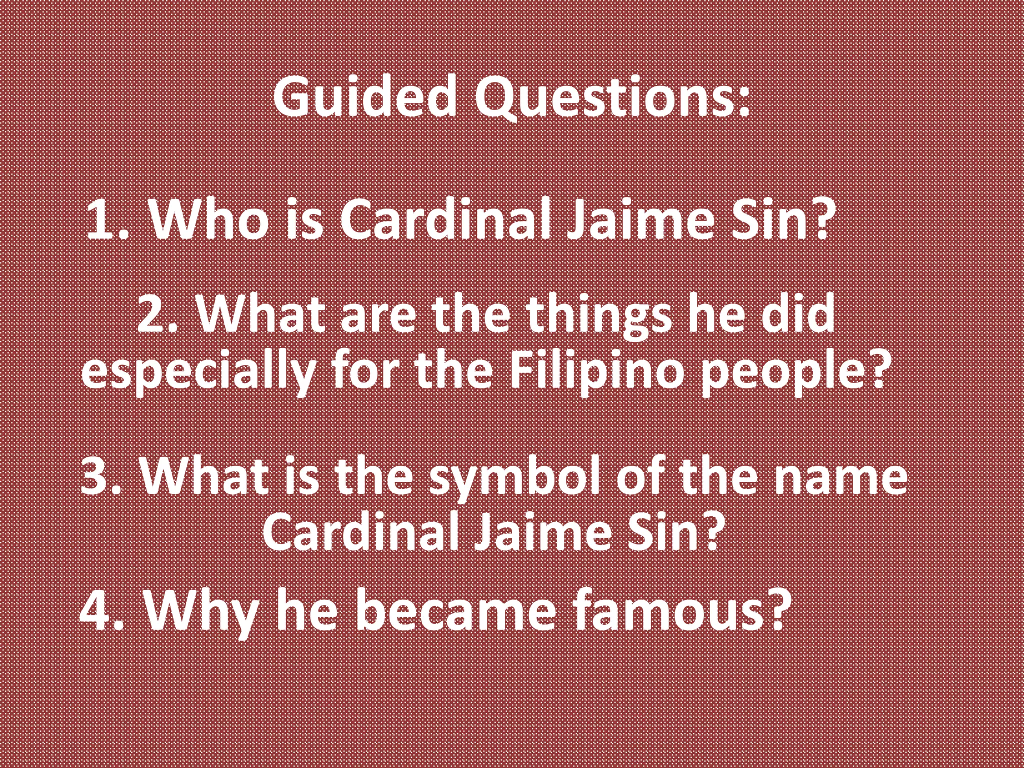 Cardinal Jaime Sin | PPT