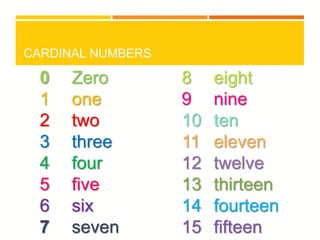 Cardinal Numbers | PPTX