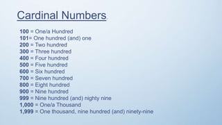 Cardinal numbers | PPT