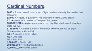 Cardinal numbers | PPTX