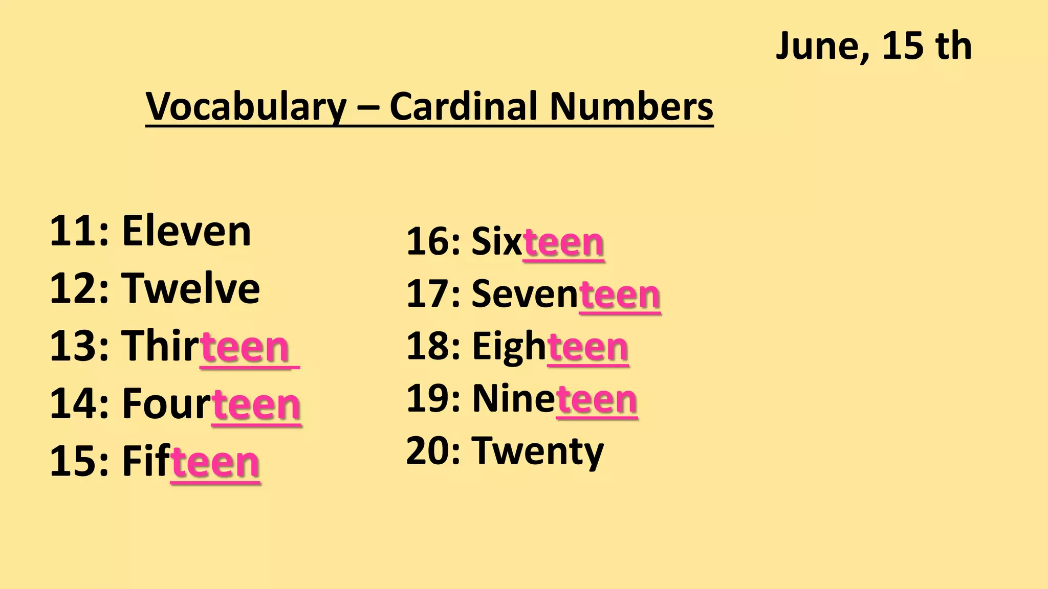 CARDINAL NUMBERS FROM 11 TO 39.ppt
