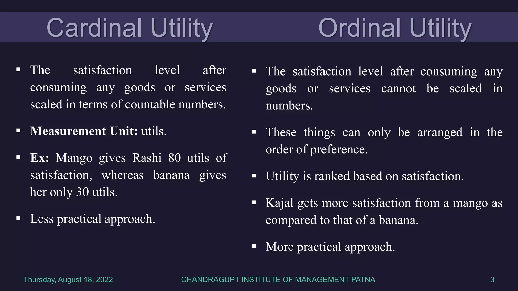 Cardinal & Ordinal - MicroEconomics | PPT