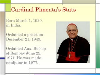 Cardinal Pimenta | PPT