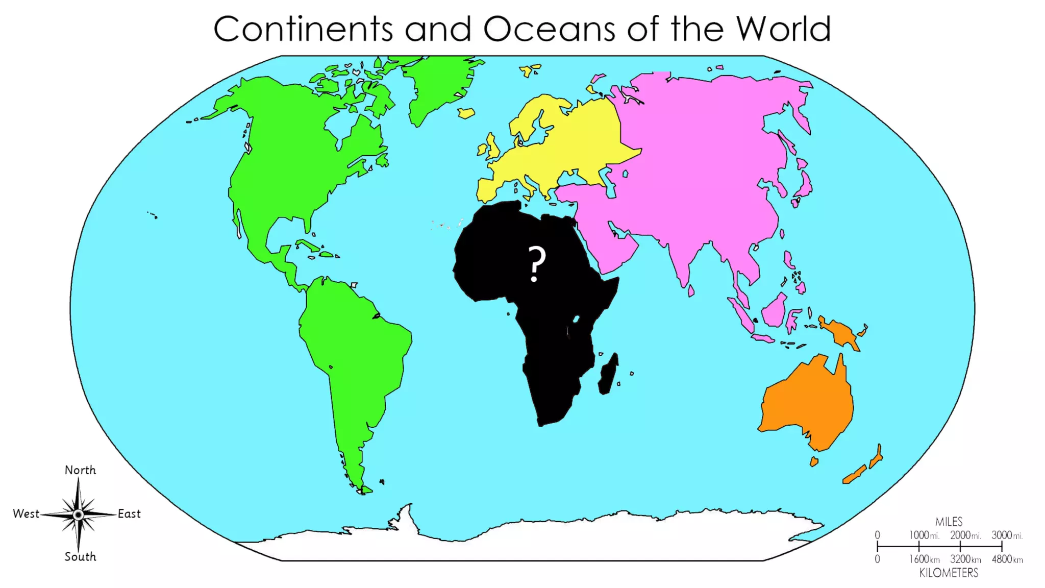 Cardinal points, continents and oceans | PPT