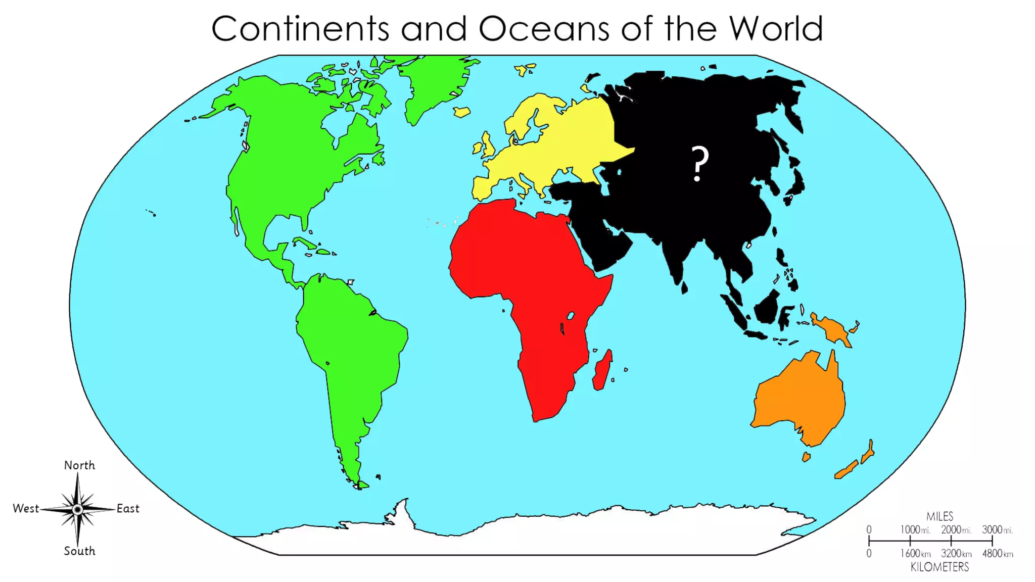 Cardinal points, continents and oceans | PDF