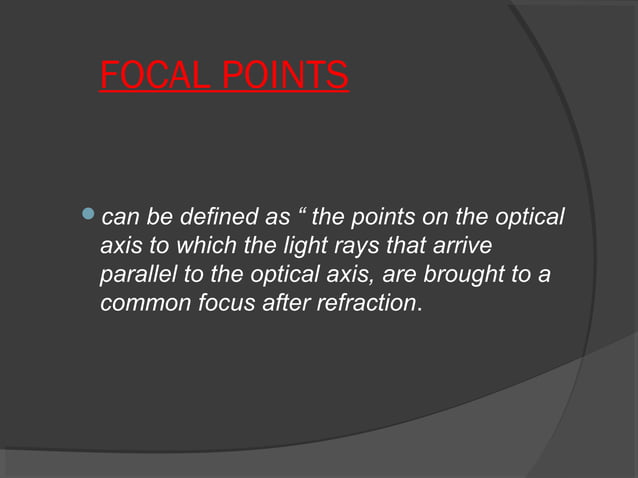 Cardinal points,thin lenses and thick lenses | PPT