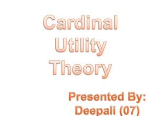 Cardinal utility | PPTX