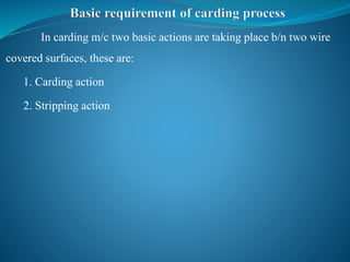Yarn manufacturing Process : Carding | PDF