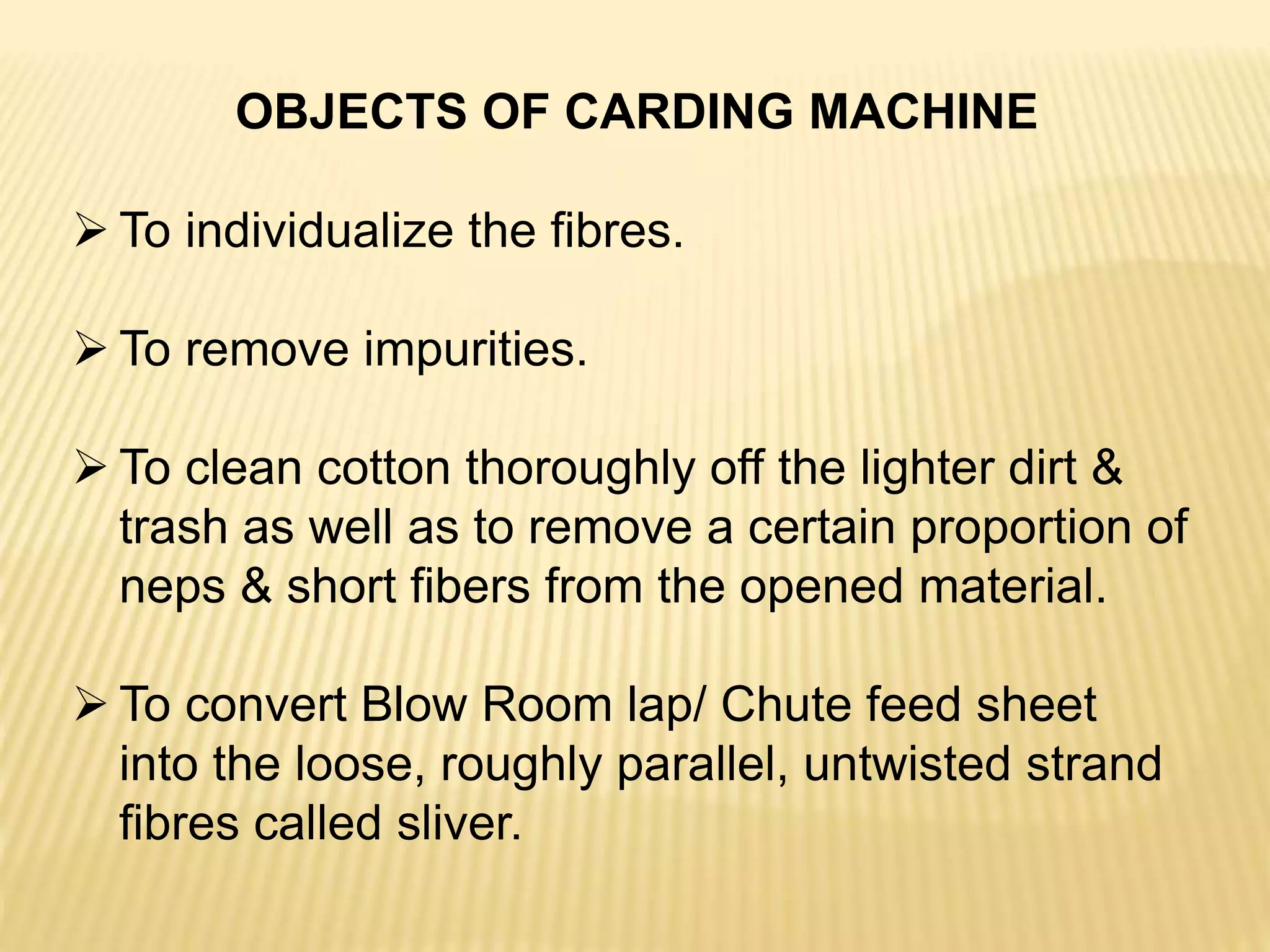 Developments in Carding | PPTX