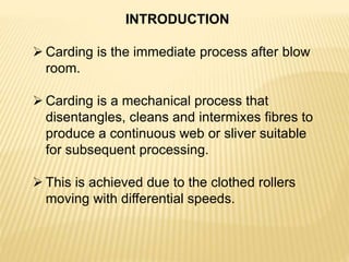 Developments in Carding | PPT