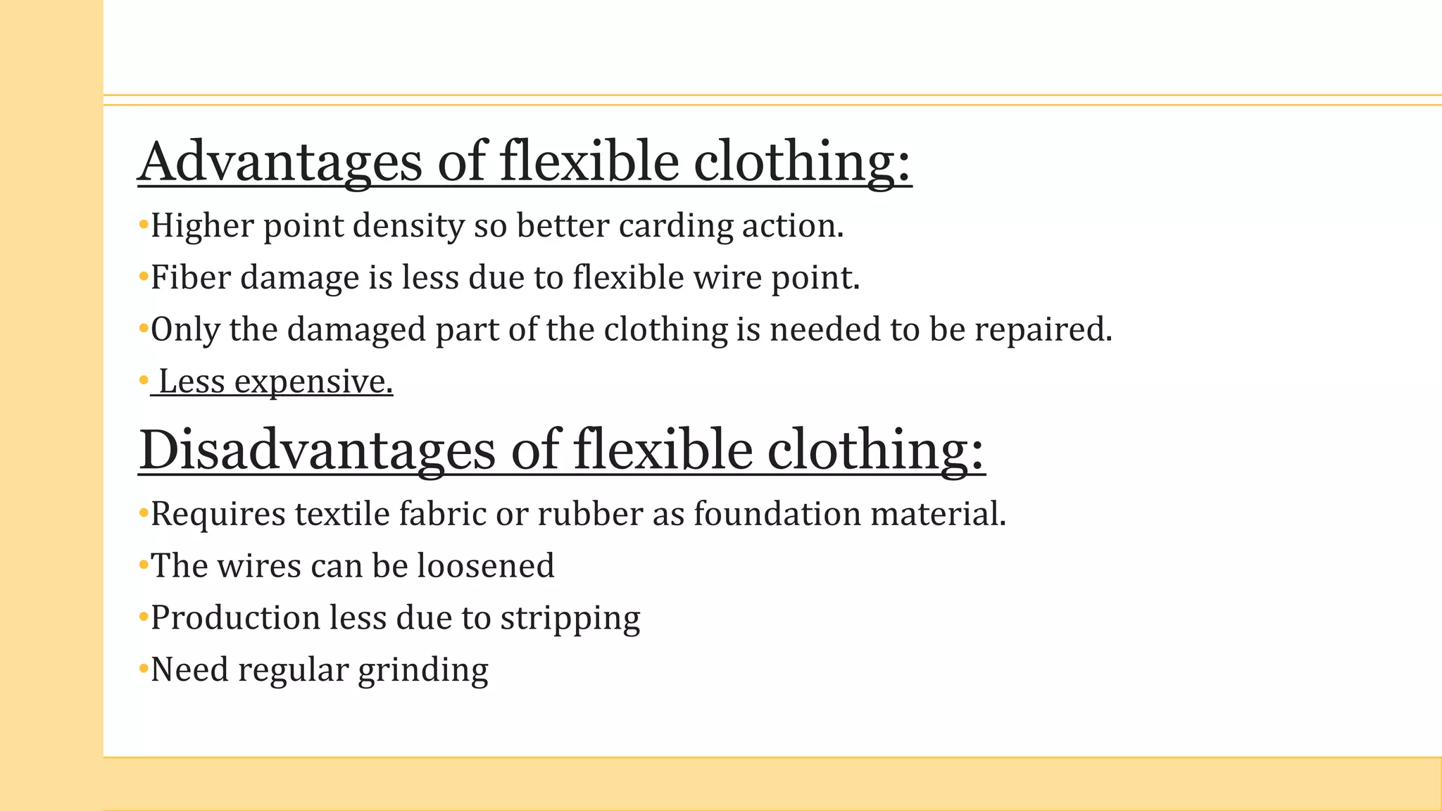Card Clothing Parameters. | PPTX