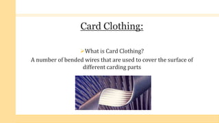 Card Clothing Parameters. | PPT