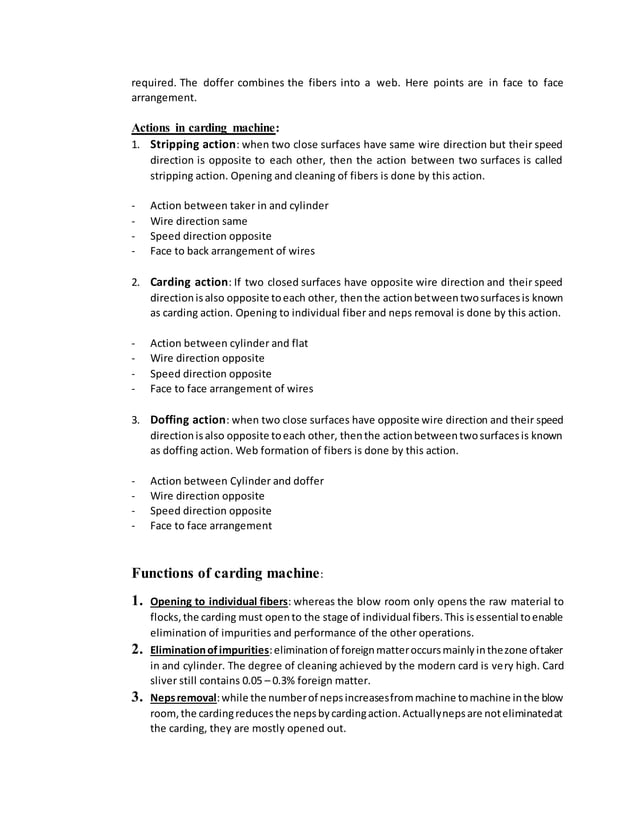 Carding (1) | DOCX | Style & Fashion