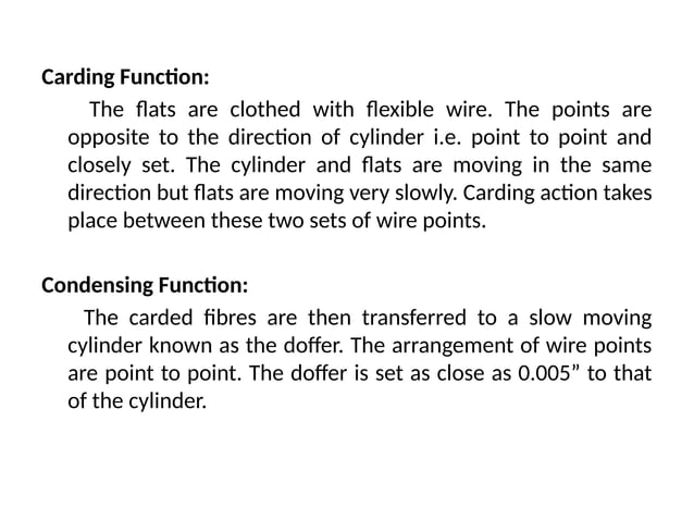 Carding 2- Revolving flat card and types.pptx