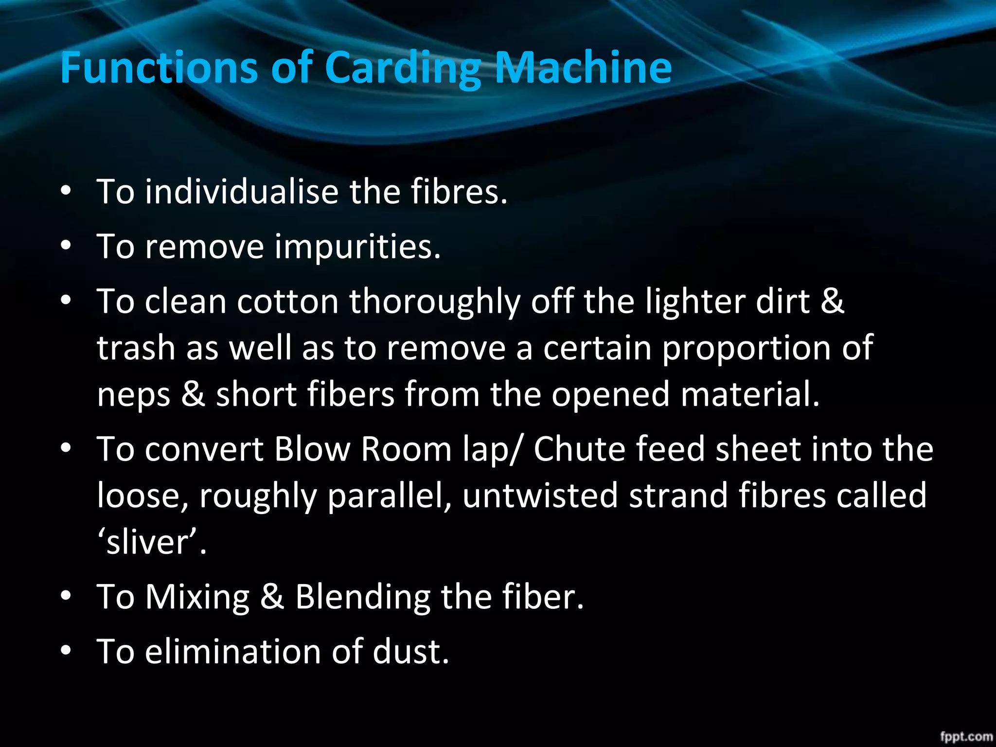 Carding machine | PPTX