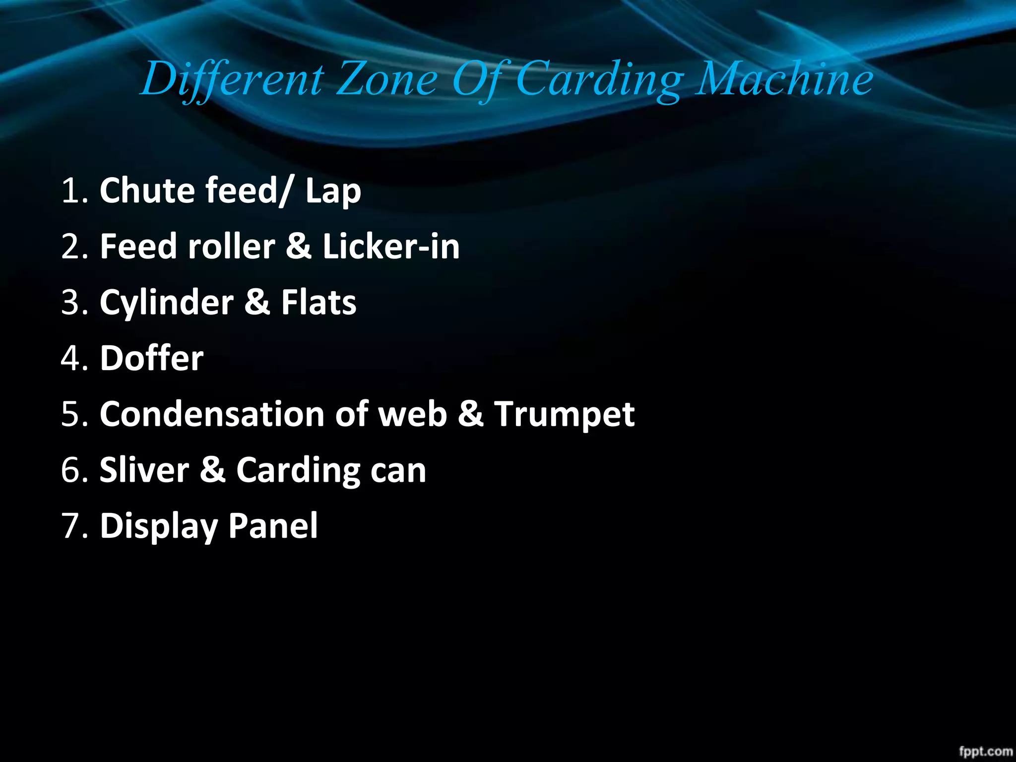 Carding machine | PPTX