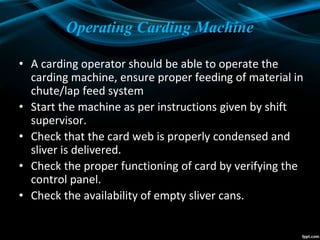 Carding machine | PPTX | Needlework | Arts and Crafts