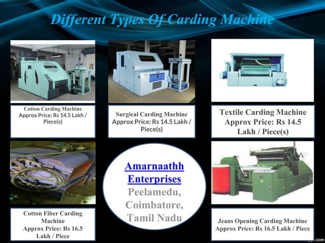 Carding machine | PPTX | Needlework | Arts and Crafts