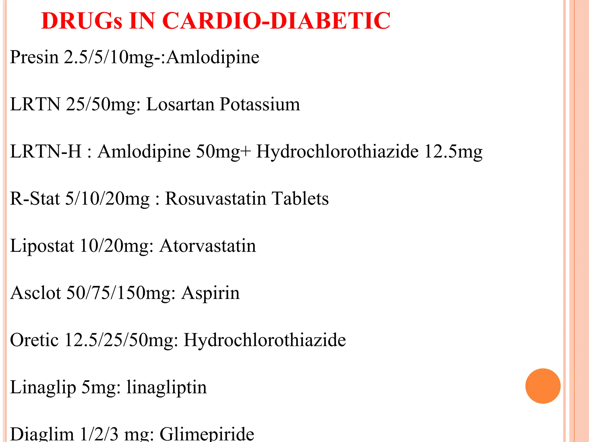 cardiac medicine | PPTX