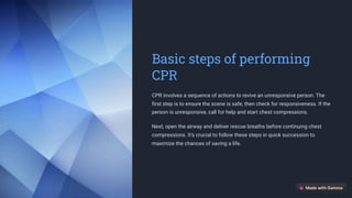 Cardio - Pulmonary - Resuscitation - CPR | PPT
