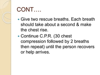 Cardio pulmonary resuscitation (cpr) krl | PPTX