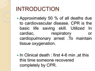Cardio pulmonary resuscitation (cpr) krl | PPTX