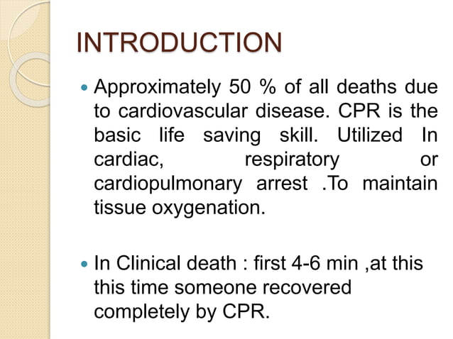 Cardio pulmonary resuscitation (cpr) krl | PPTX Cardio pulmonary resuscitation (cpr) krl | PPTX