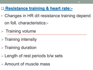 Cardio respiratory adaptations to exercise training | PPTX