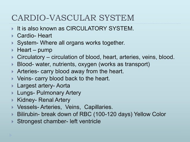 Cardio vascular system | PPT