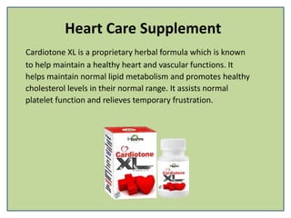 Cardio cure Herbal Heart Care Capsule | PPTX
