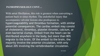 CARDIOEMBOLIC STROKE management SEMINER. | PPTX