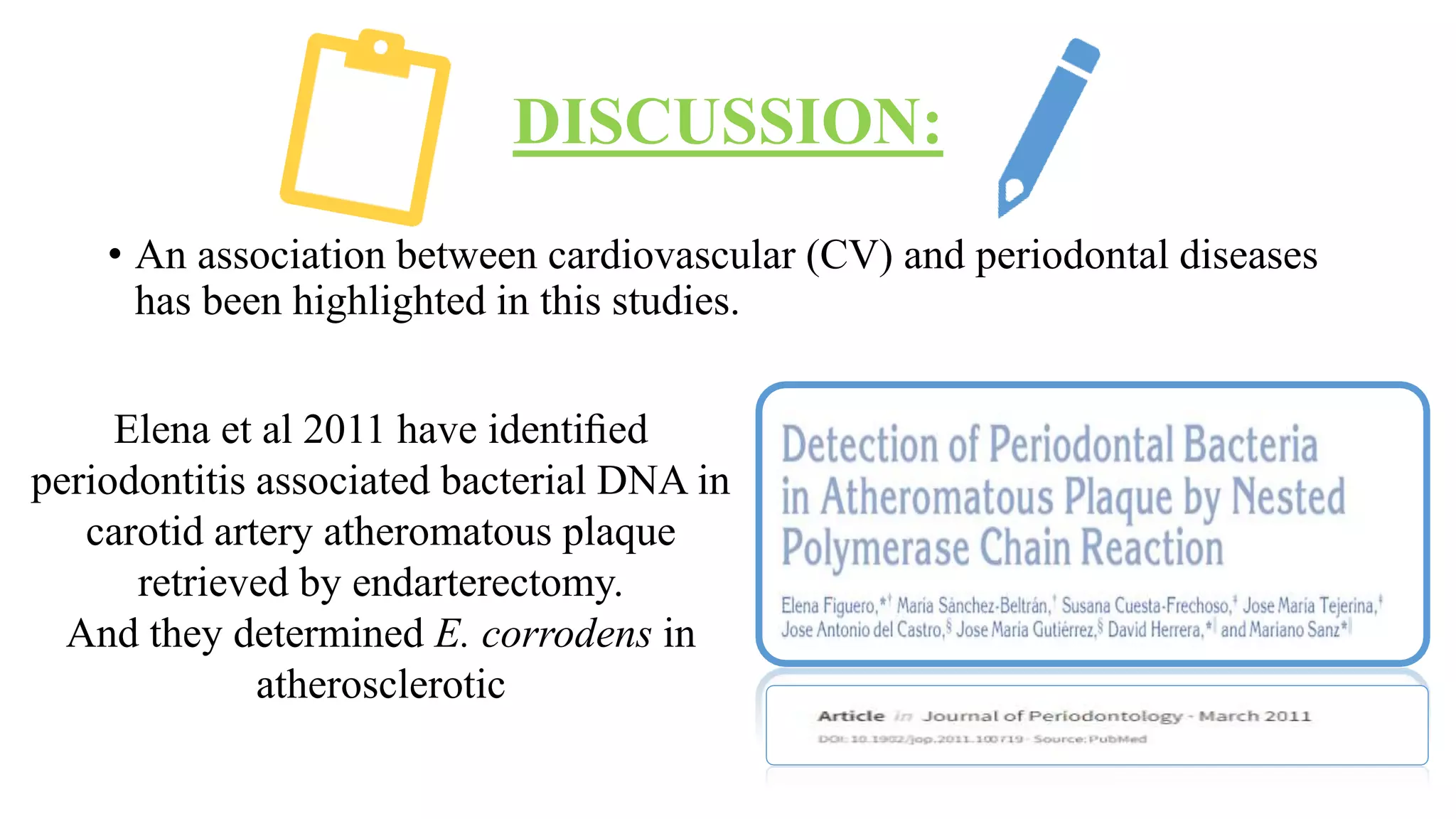Periodontal Pathogens & Cardiovascular Diseases | PPTX