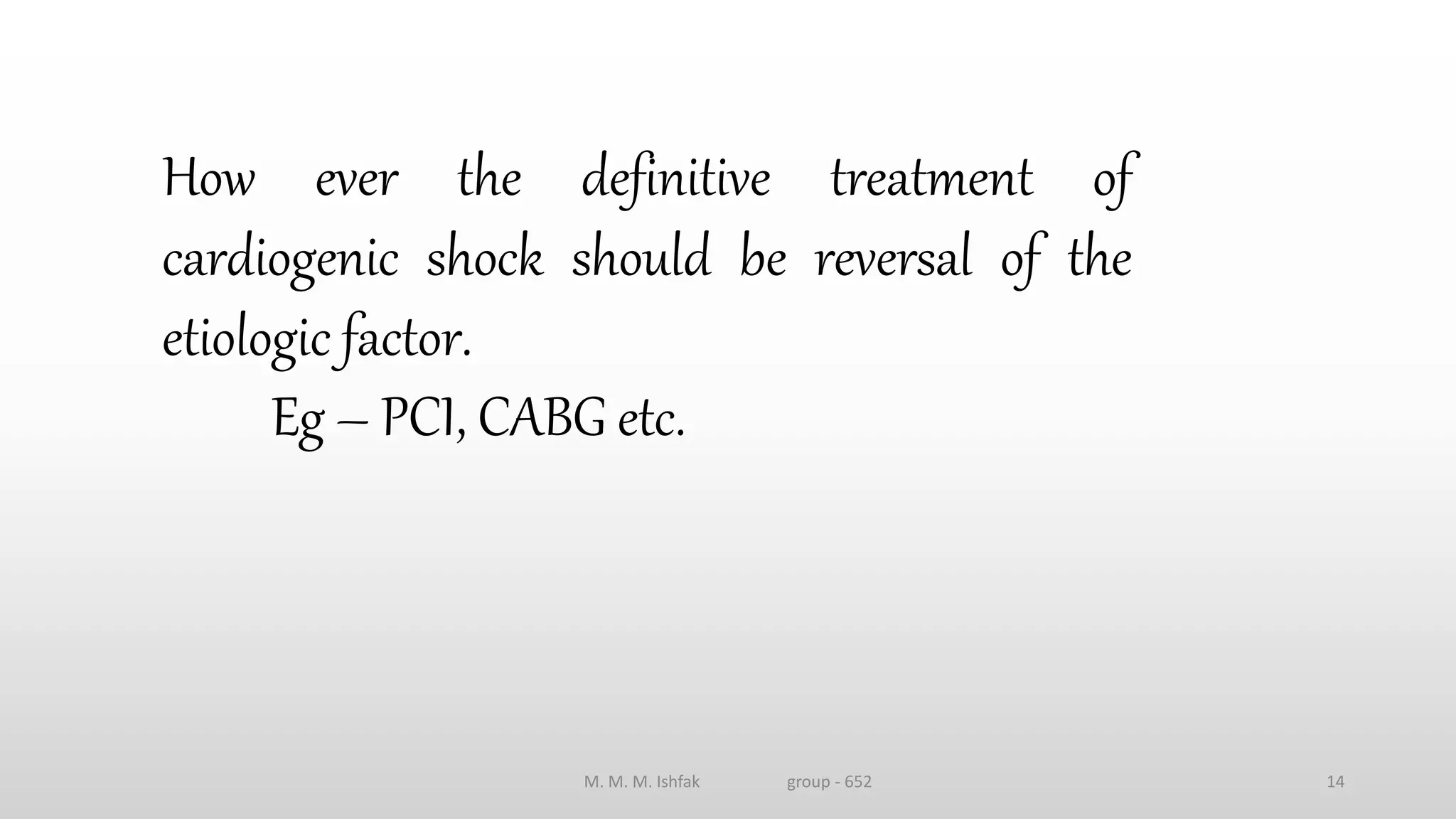 Cardiogenic shock - Anesthesiology and ICU | PPTX